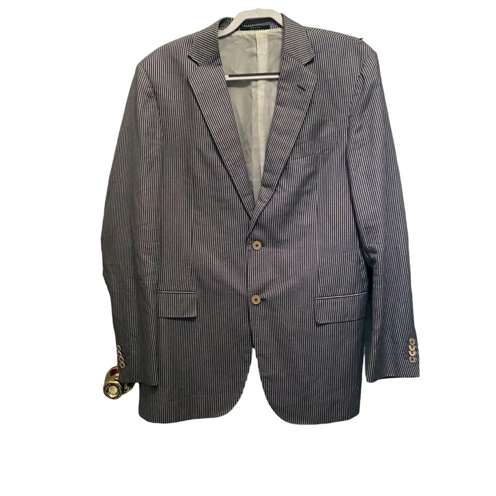 Ermenegildo Zegna Linen Blend Blazer Men Large Blue G… - Gem